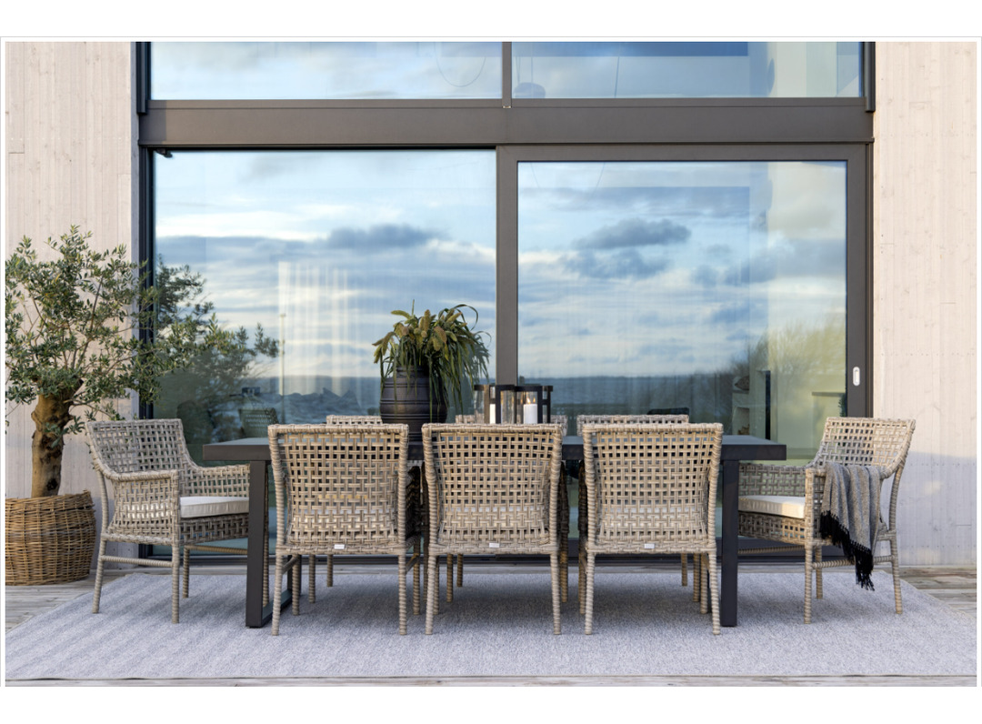 artwood romano dining table | aluminium marble | outdoor dining ...